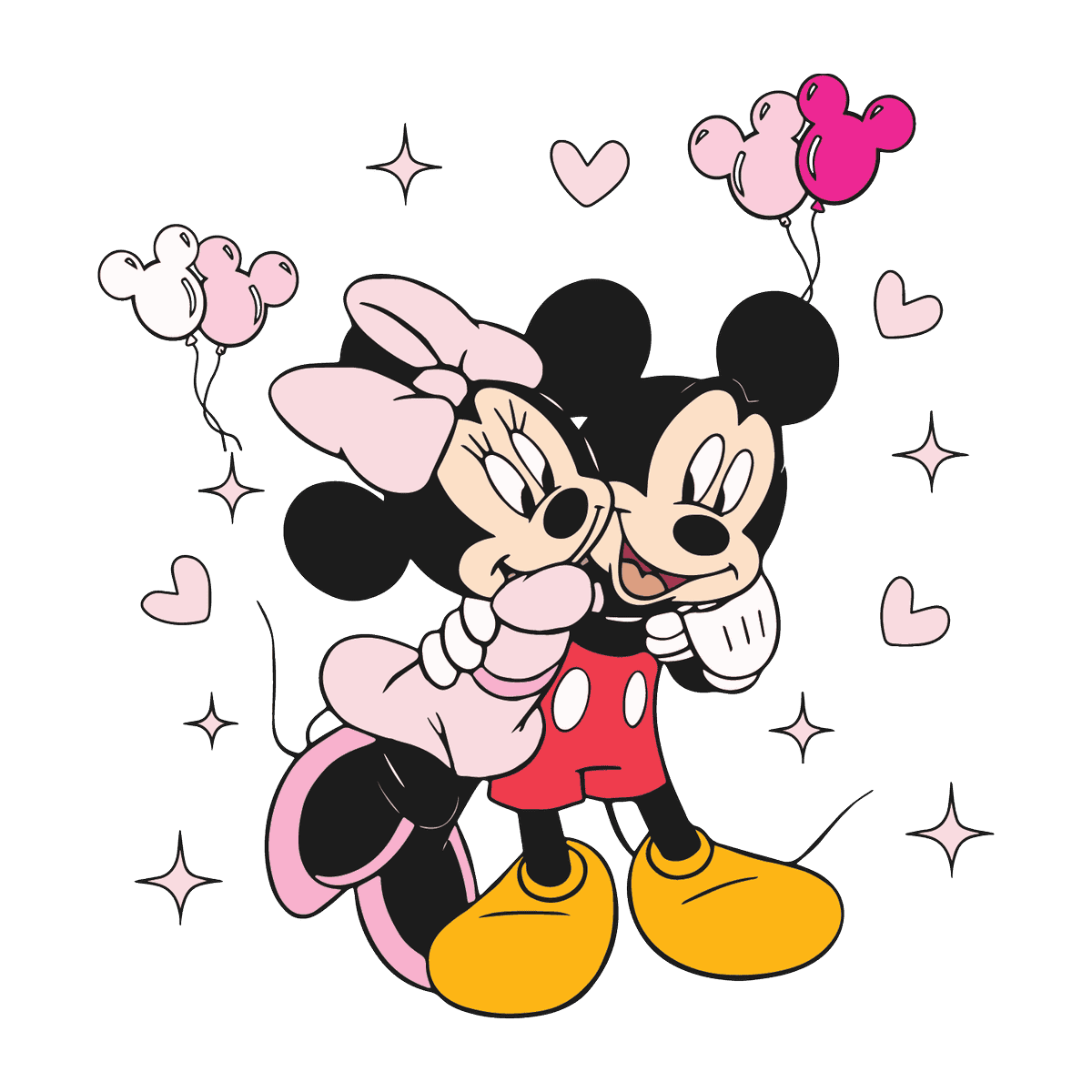 Cartoon Couple In Love Mickey Mouse
