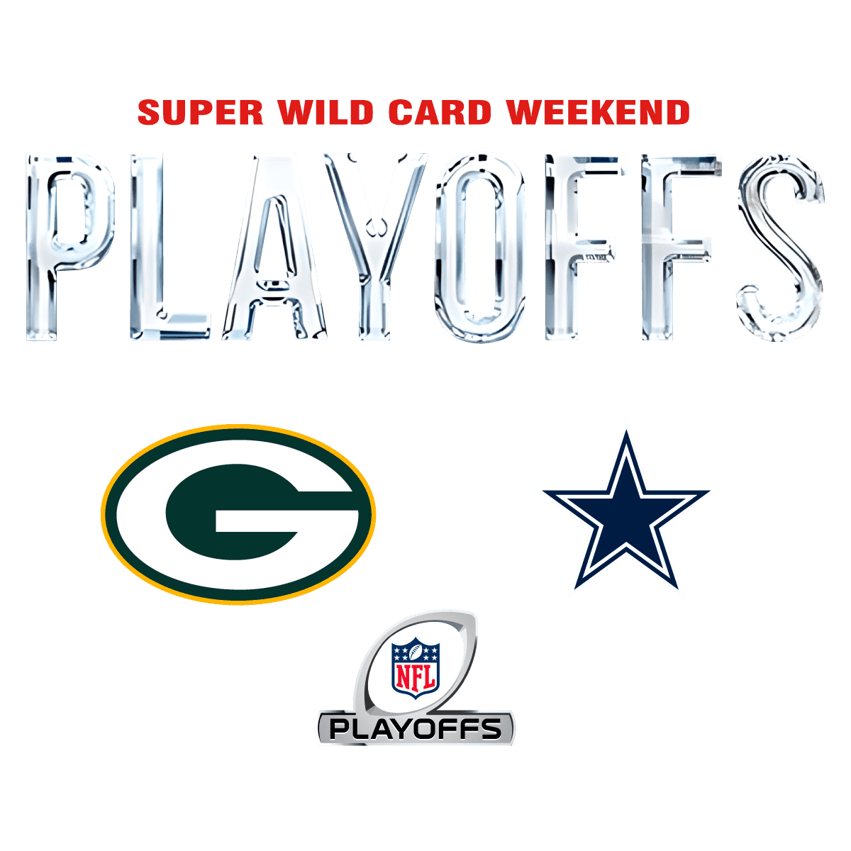 Packers Vs Cowboys 2023 1Super Wild Card Playoffs PNG - Inspire Uplift
