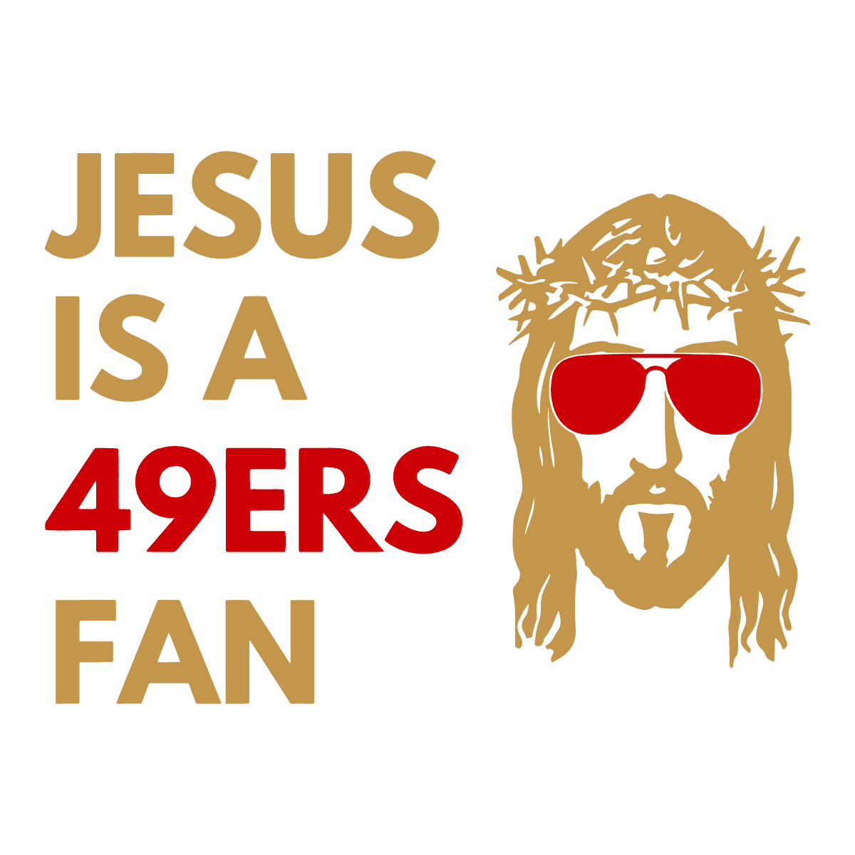 Retro Jesus Is A 49ers Fan SVG - Inspire Uplift