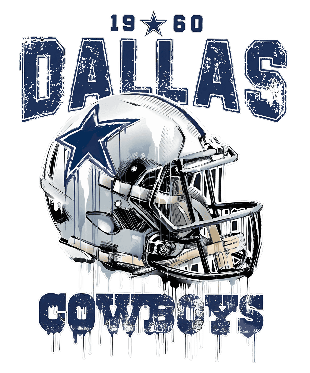 Retro Style 90s Dallas Cowboys 1960 PNG | Inspire Uplift