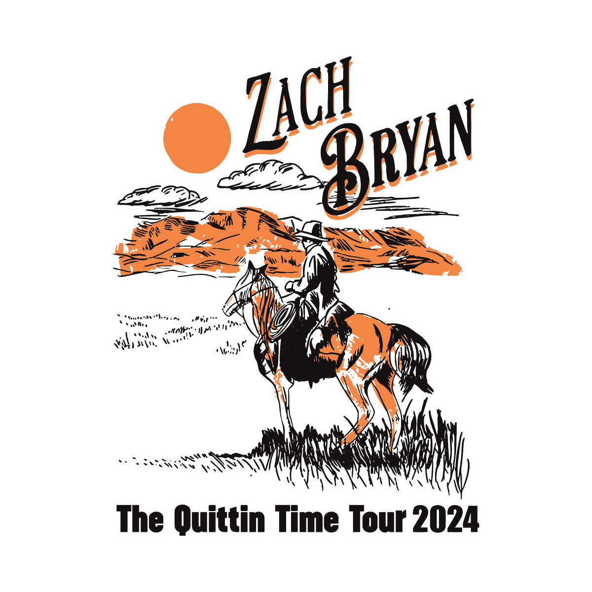 The Quittin Time Tour 2024 Zach Bryan SVG | Inspire Uplift