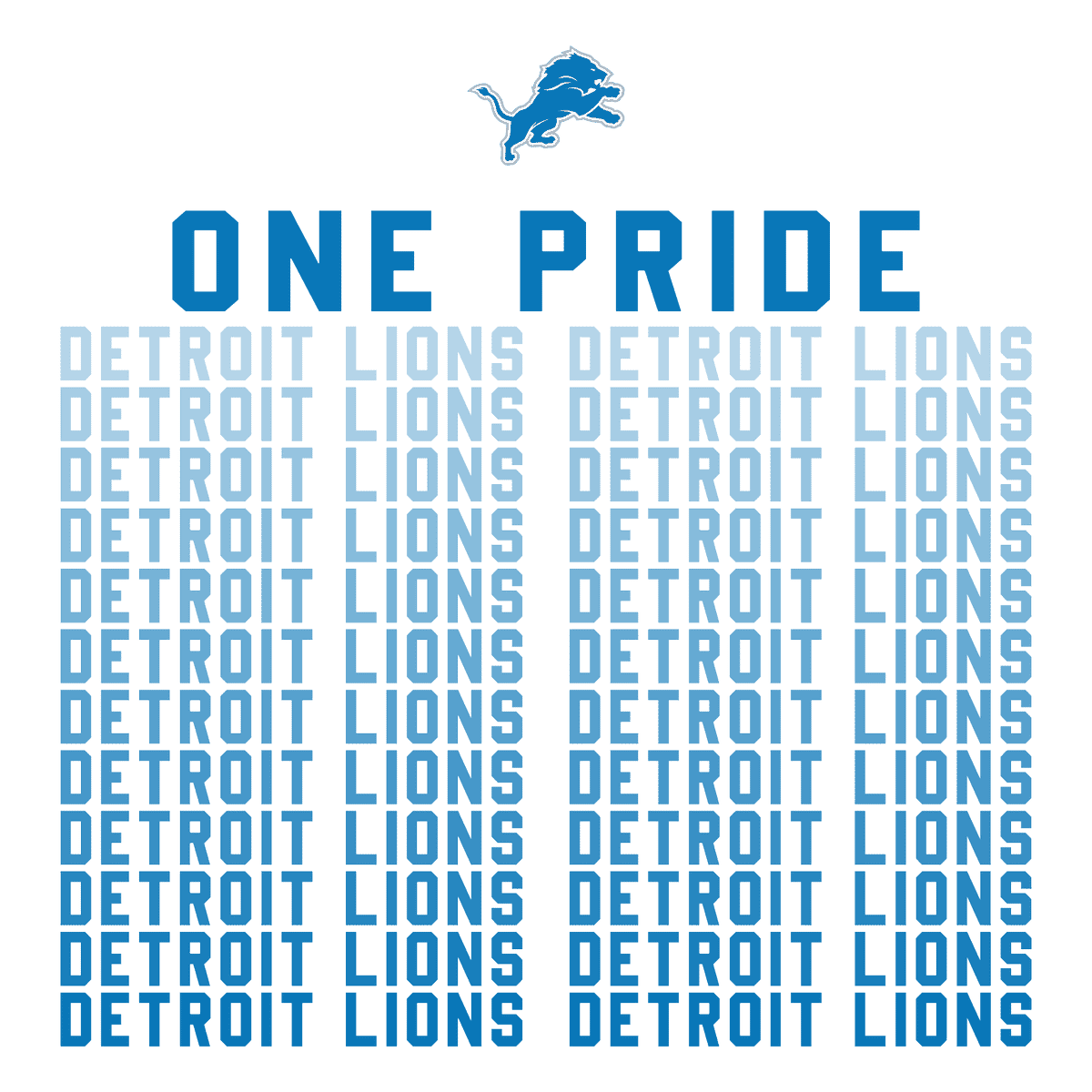 One Pride Detroit Lions Slogan SVG | Inspire Uplift