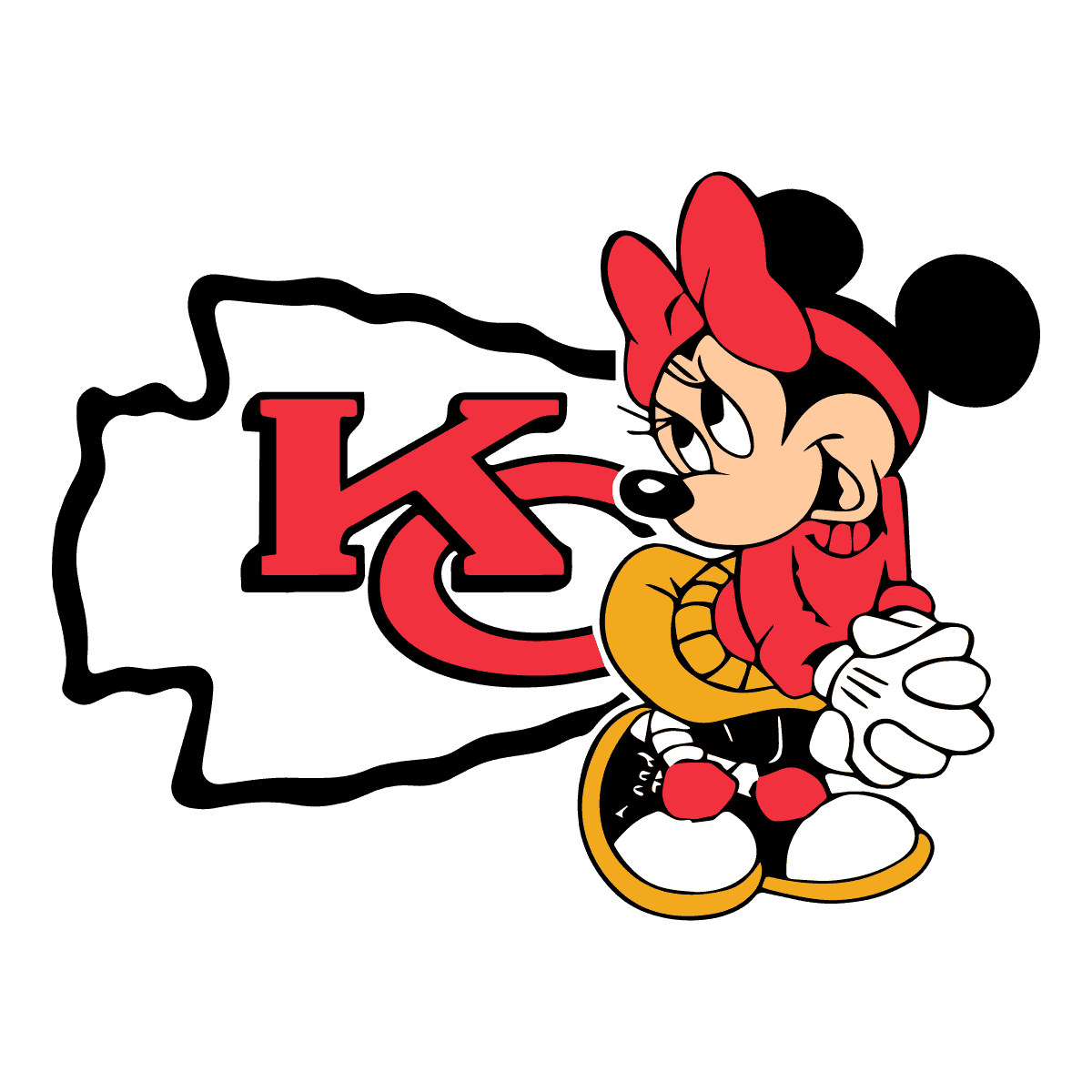 Minnie Mouse Kansas City Chiefs SVG - Inspire Uplift