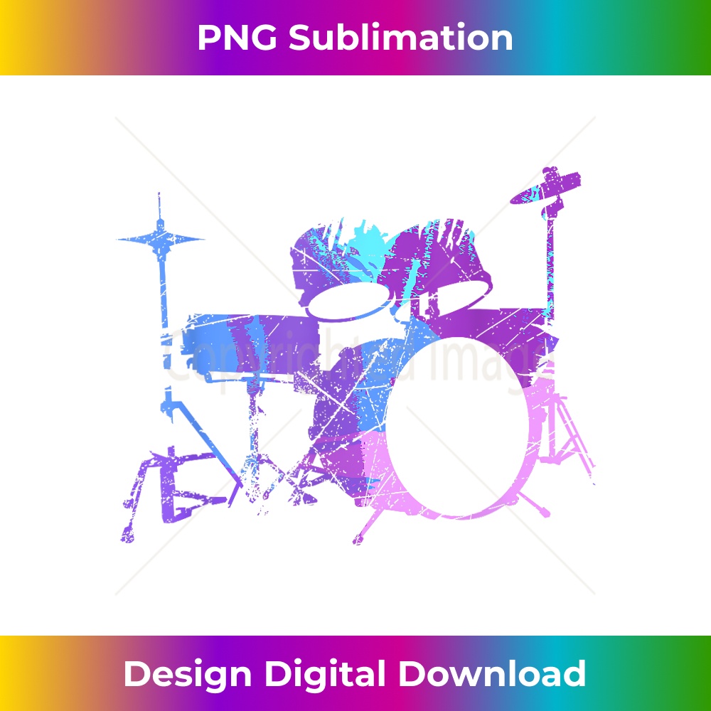 Cool Drum Kit Percussion Vintage Retro Drummer Costume - Cla | Inspire ...