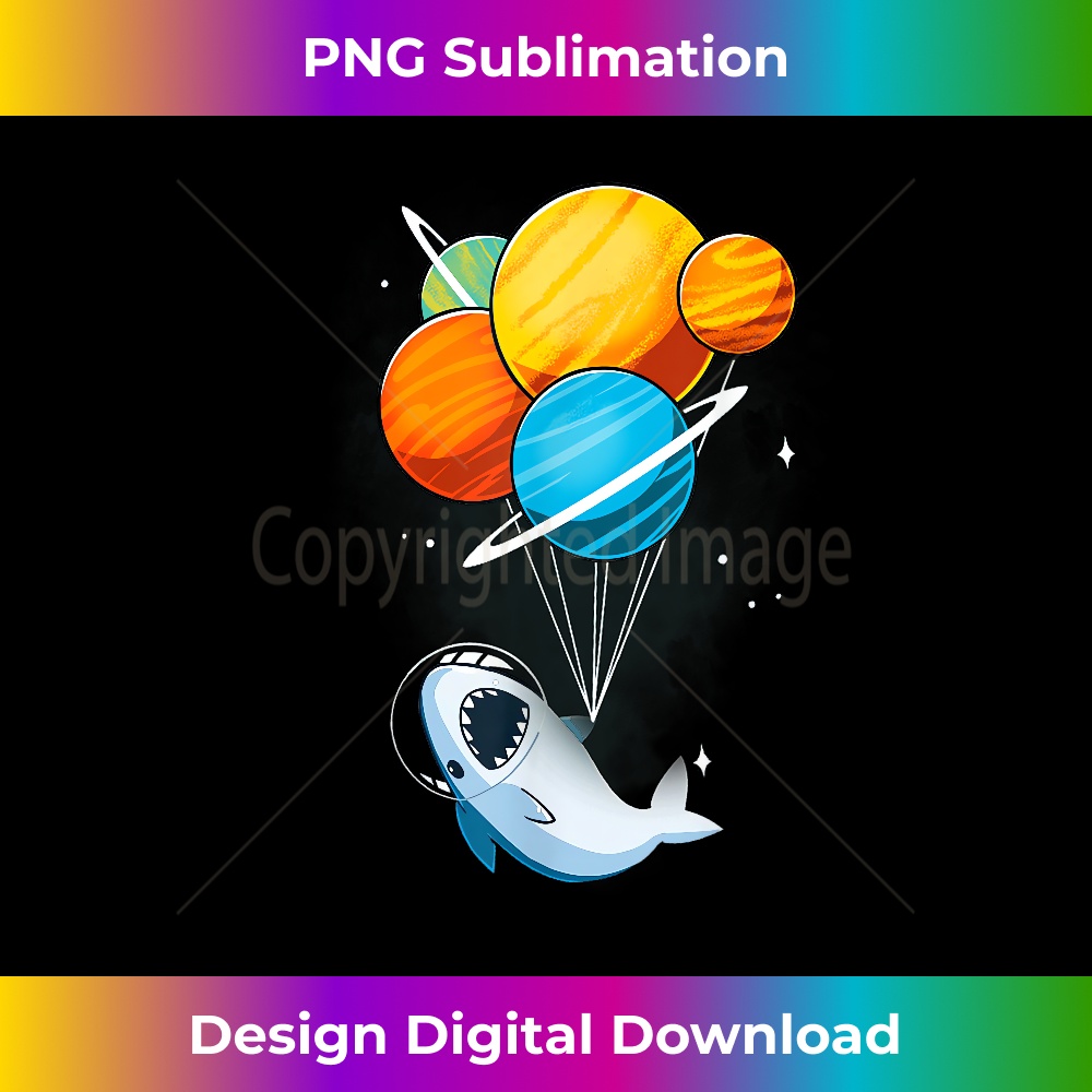 Shark Astronaut Shark in Space Holding Planet Balloons - Eco | Inspire ...