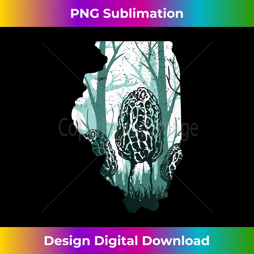 Illinois Map Morel Mushroom Hunting Shrooming Morels Fungi - | Inspire ...
