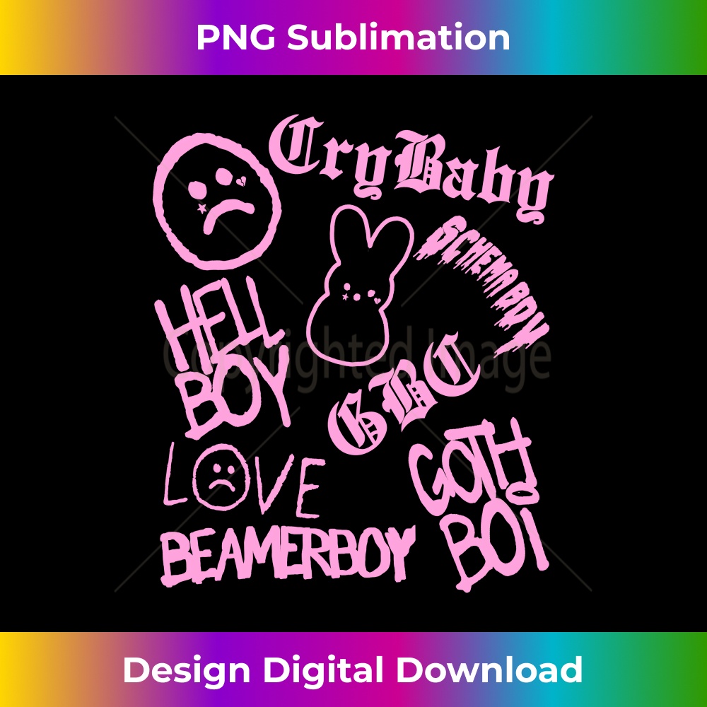 Lil Emo Rap Goth Peep Hip Hop Tattoo - Contemporary PNG Subl | Inspire ...