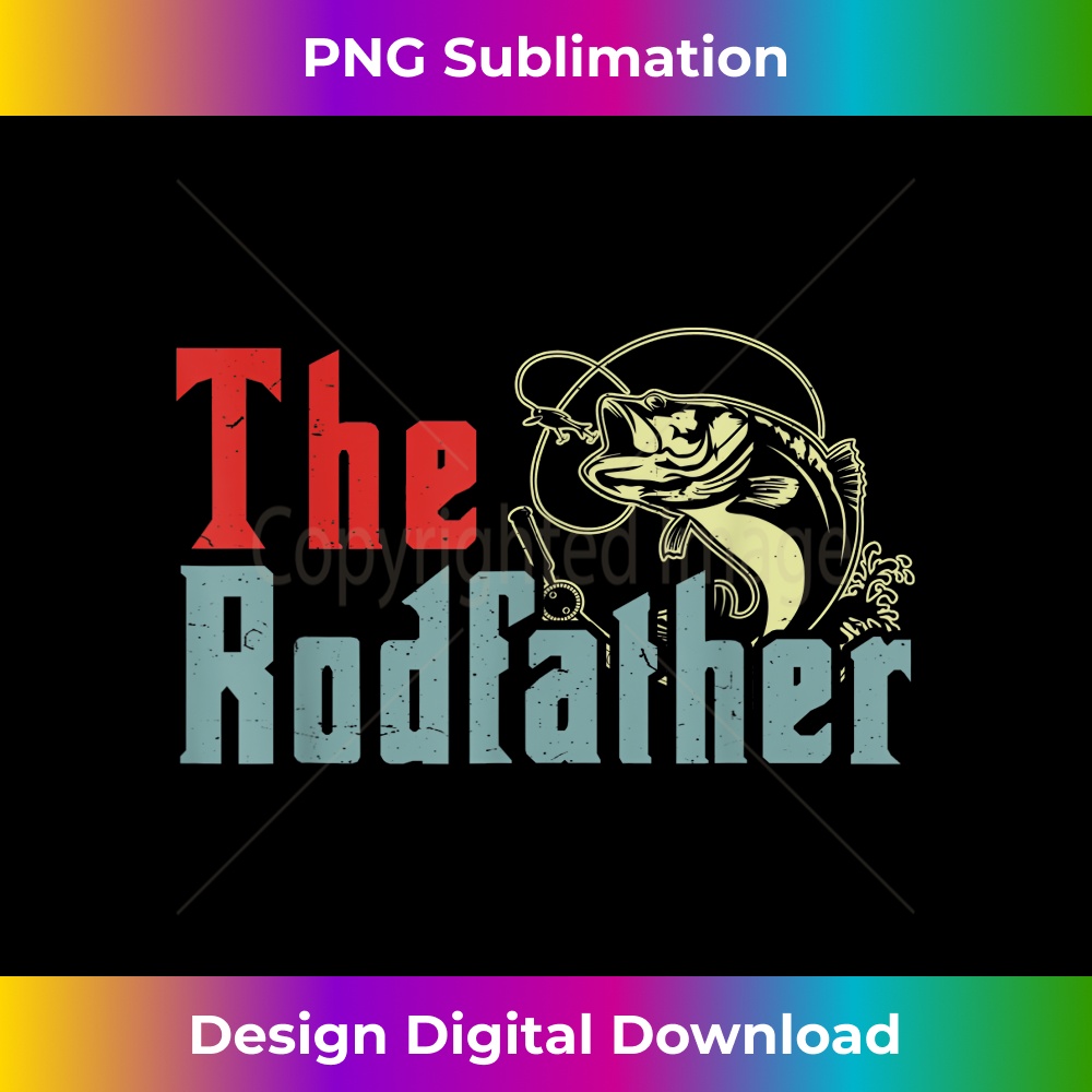 Mens Fishing- The Rodfather Fisherman Fish Bass Funny Dad - | Inspire ...