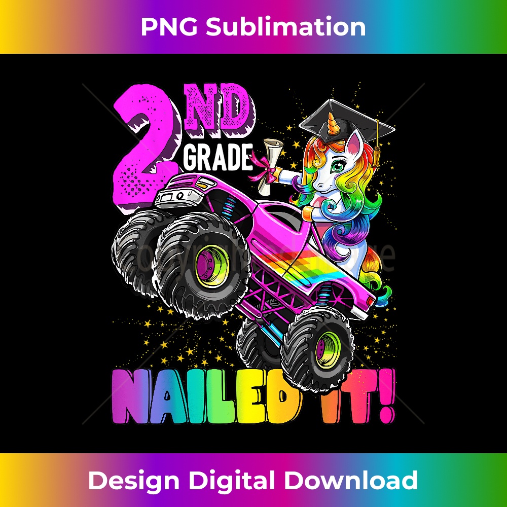 2nd Grade Nailed It Unicorn Monster Truck Graduation Cap - I | Inspire ...