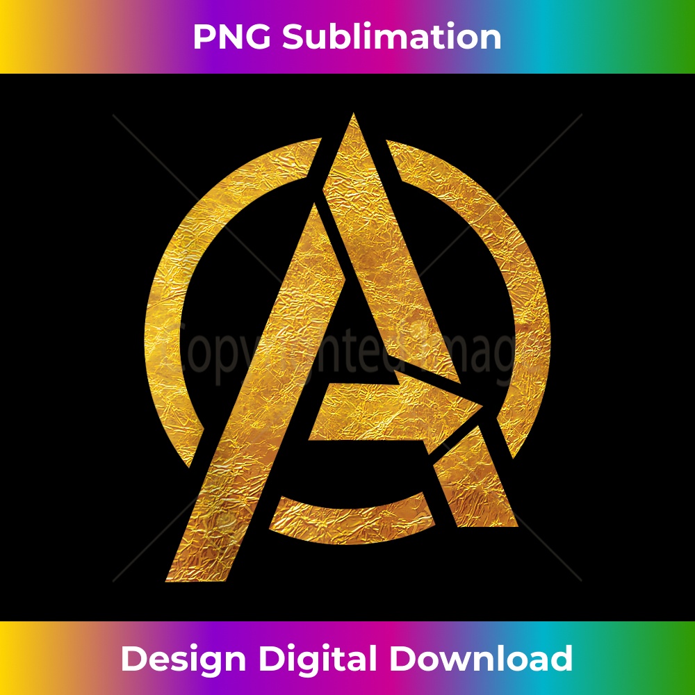 Marvel Avengers Gold Foil Chest Logo - Sleek Sublimation PNG | Inspire ...