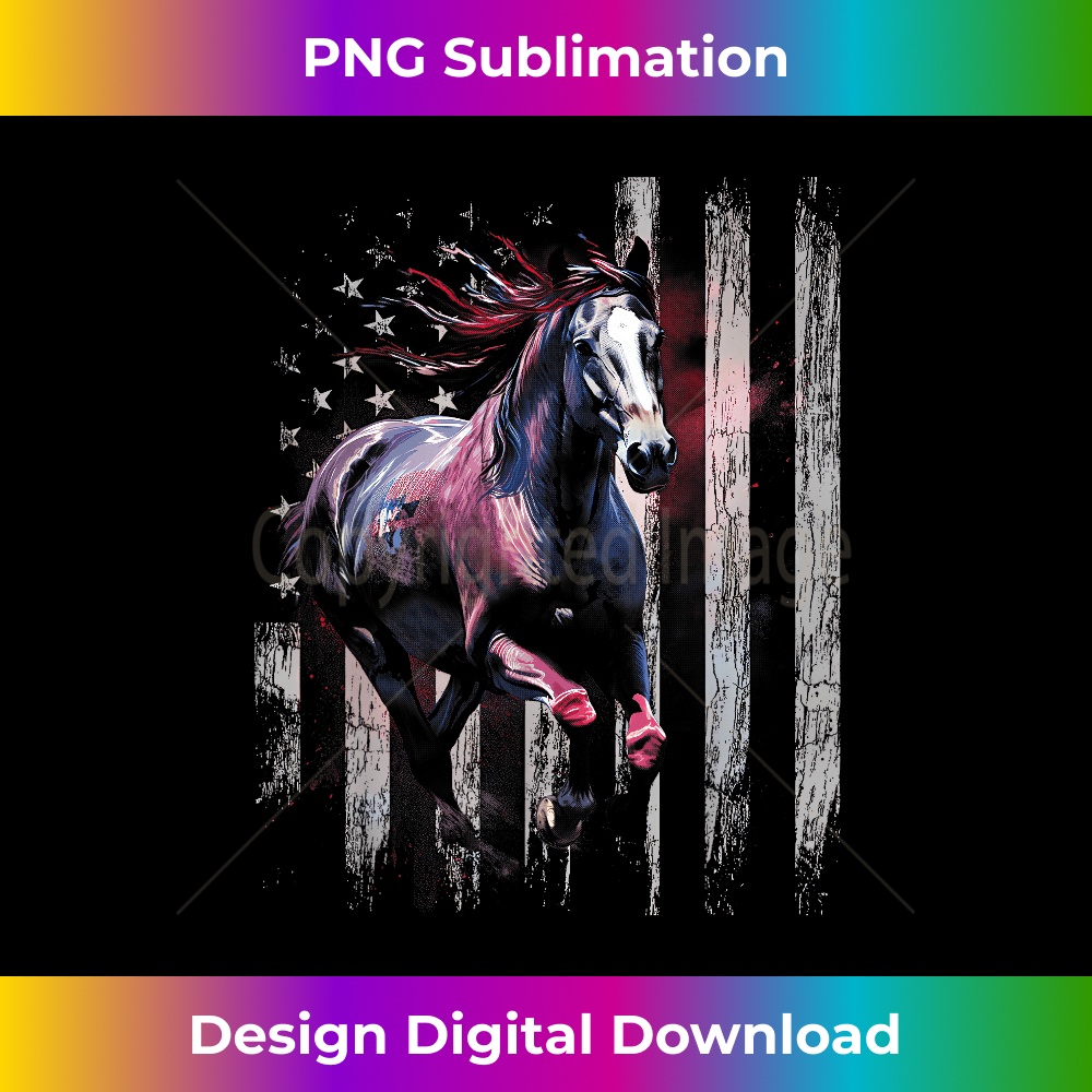Patriotic Horse American Flag Horseback Riding Western Farm | Inspire ...