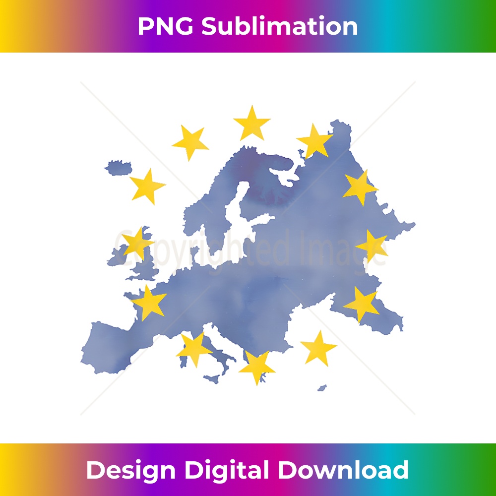 Map of Europe European Union Yellow Stars Starry Night EU - | Inspire ...