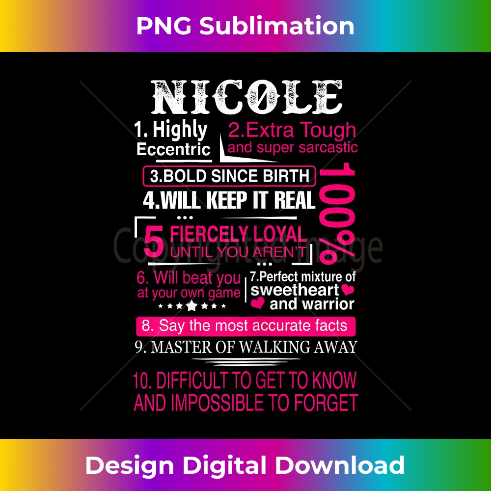 Ten Facts About Nicole First Name - Timeless PNG Sublimation - Inspire ...