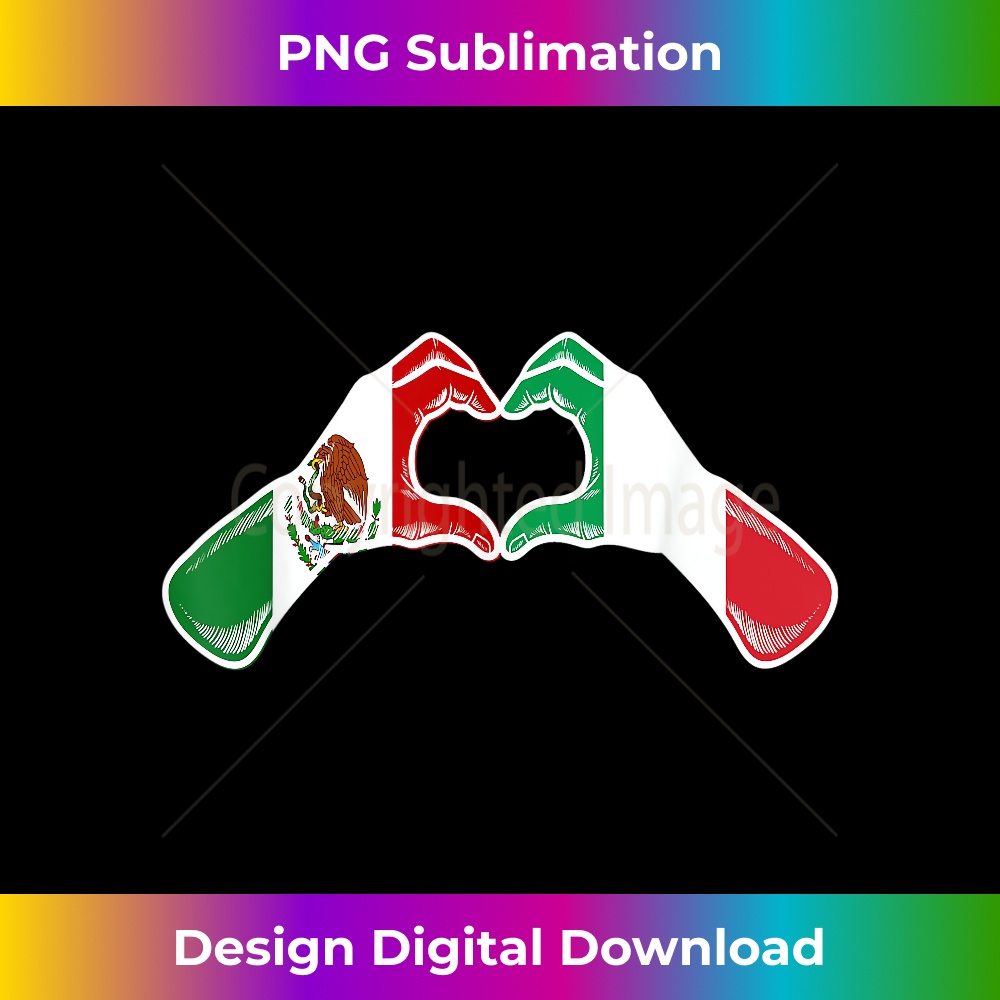 Mexico Italy Flag - Mexican Italian Heart - Bohemian Sublima | Inspire ...