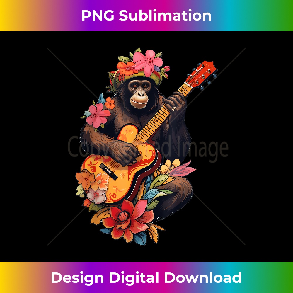 Cottagecore Aesthetic Monkey Playing Guitar - Edgy Sublimati | Inspire ...