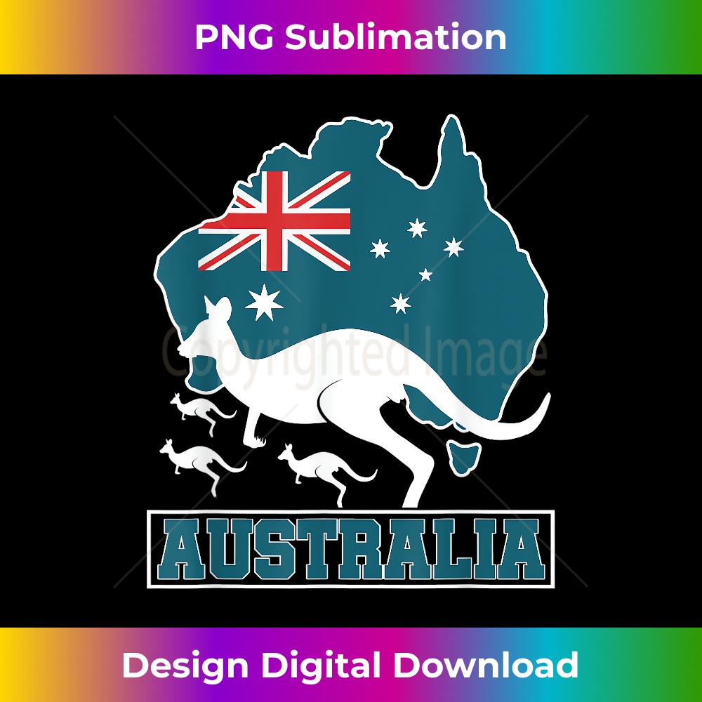 Australian Pride Aussie Kangaroo - Deluxe PNG Sublimation Do - Inspire Uplift