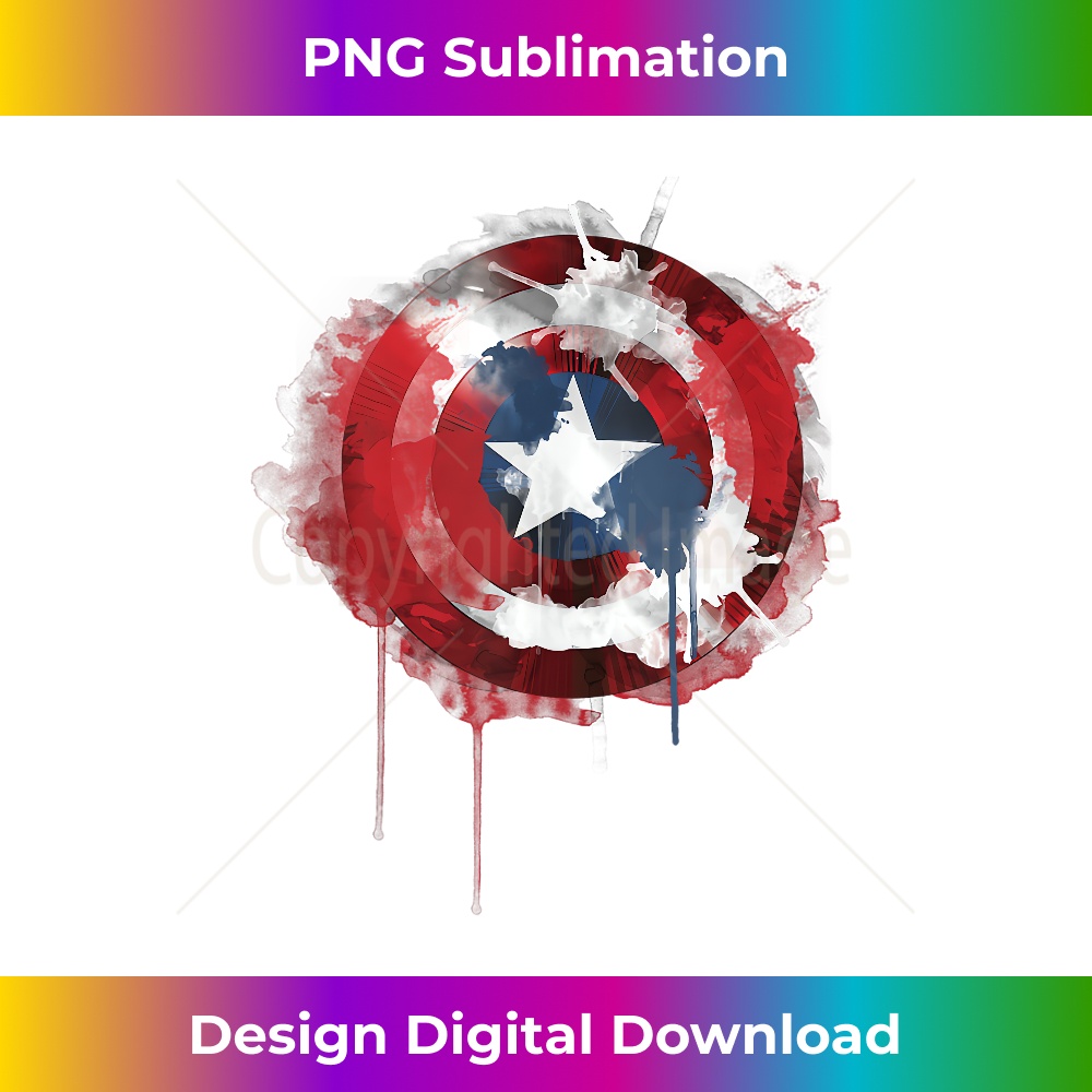 Marvel Captain America Paint Splatter Shield Portrait - Subl - Inspire ...