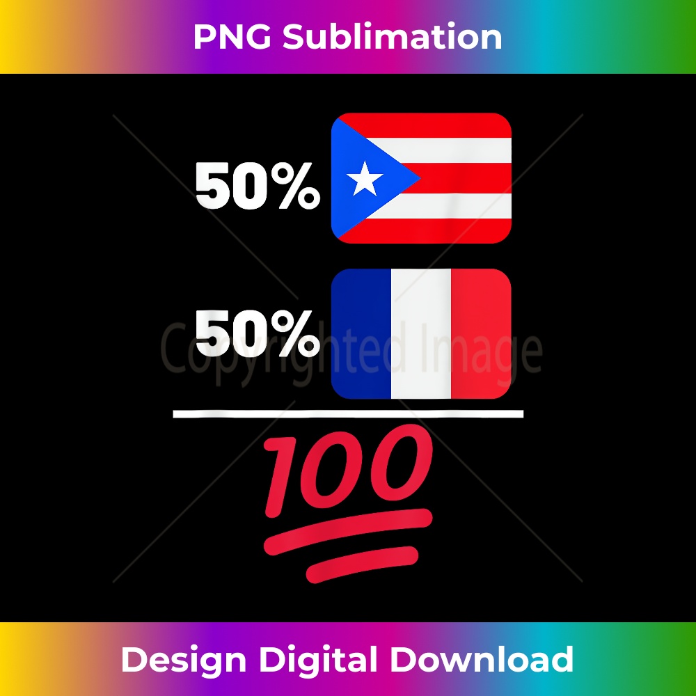 French Plus Puerto Rican Flag Mix Heritage - Minimalist Subl | Inspire ...