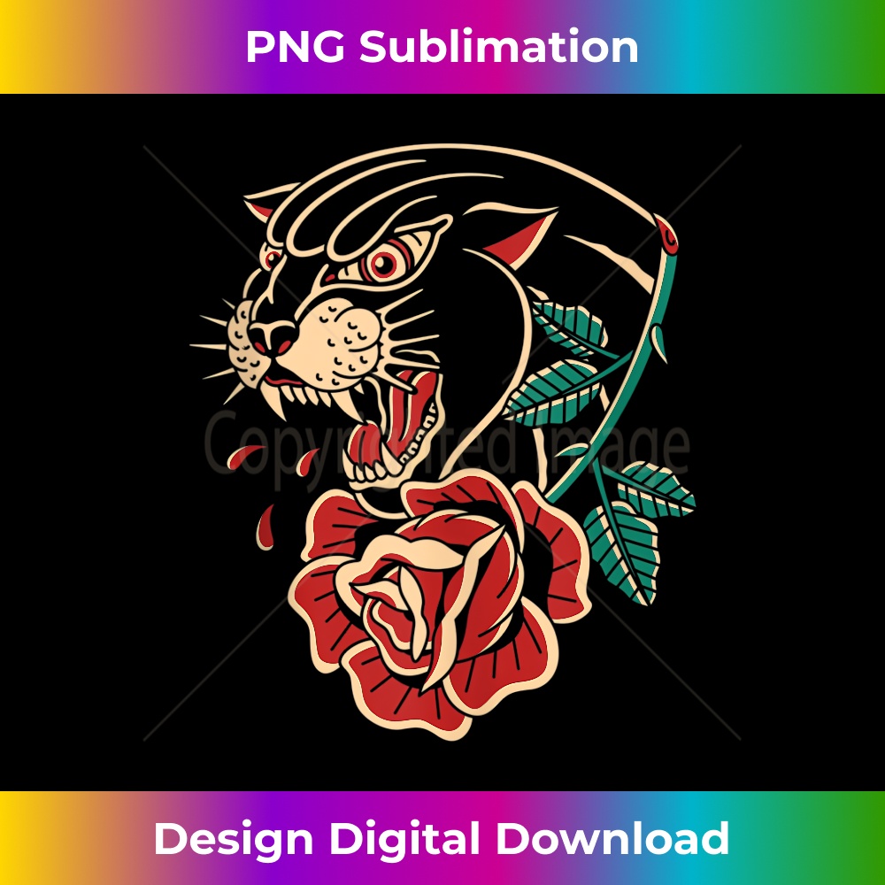 Panther Rose American Traditional Tattoo Ink Old School - Ti | Inspire ...