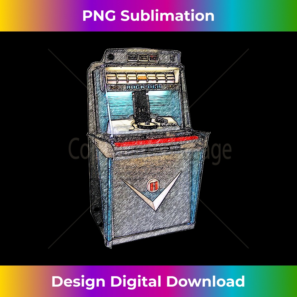 Vintage 1959 Jukebox Sketch Art - Innovative PNG Sublimation - Inspire ...