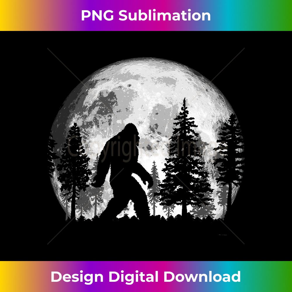 Bigfoot in the Forest Hiding at Night Full Moon Trees Nature | Inspire ...