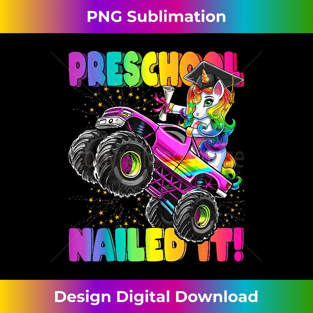 Preschool Nailed It Unicorn Monster Truck Graduation Cap - S | Inspire ...