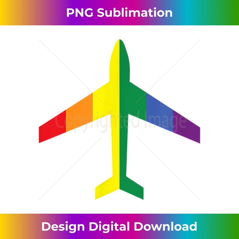 LGBT Rainbow Pride Jet Airplane - Luxe Sublimation PNG Downl - Inspire ...
