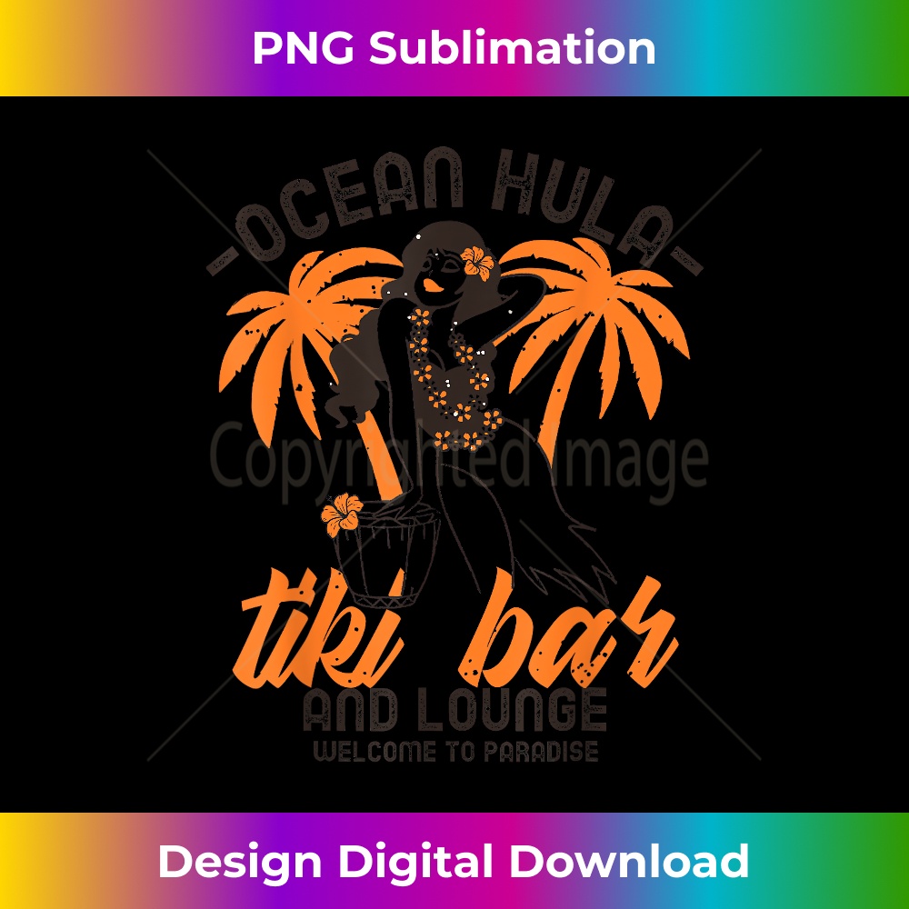 Tiki Shirt Hula Girl Vintage Hawaiian Style Tiki Bar Party - | Inspire ...