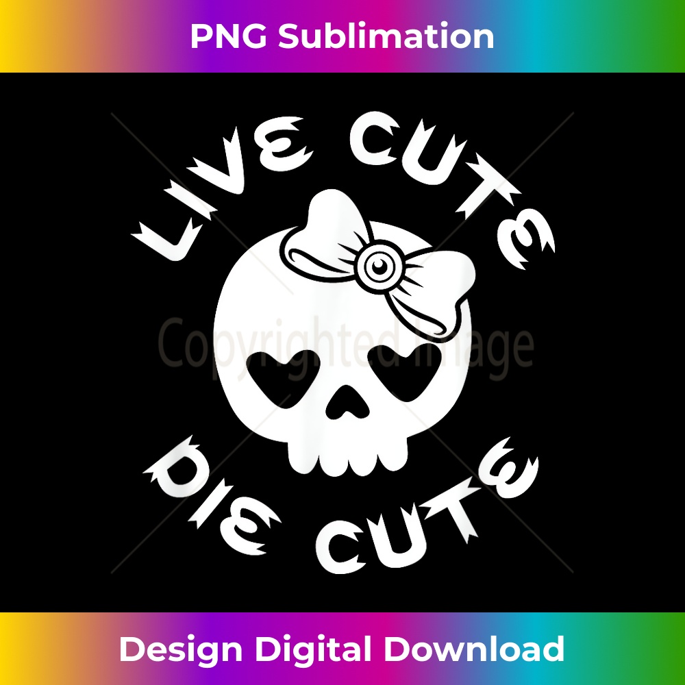 Live Cute Die Cute Skull With Bow And Heart Shape - Urban Su | Inspire ...