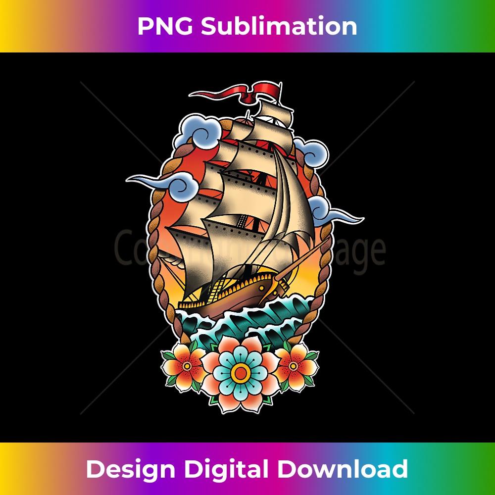 Old School American Traditional Tattoo flash Clipper Ship - | Inspire ...