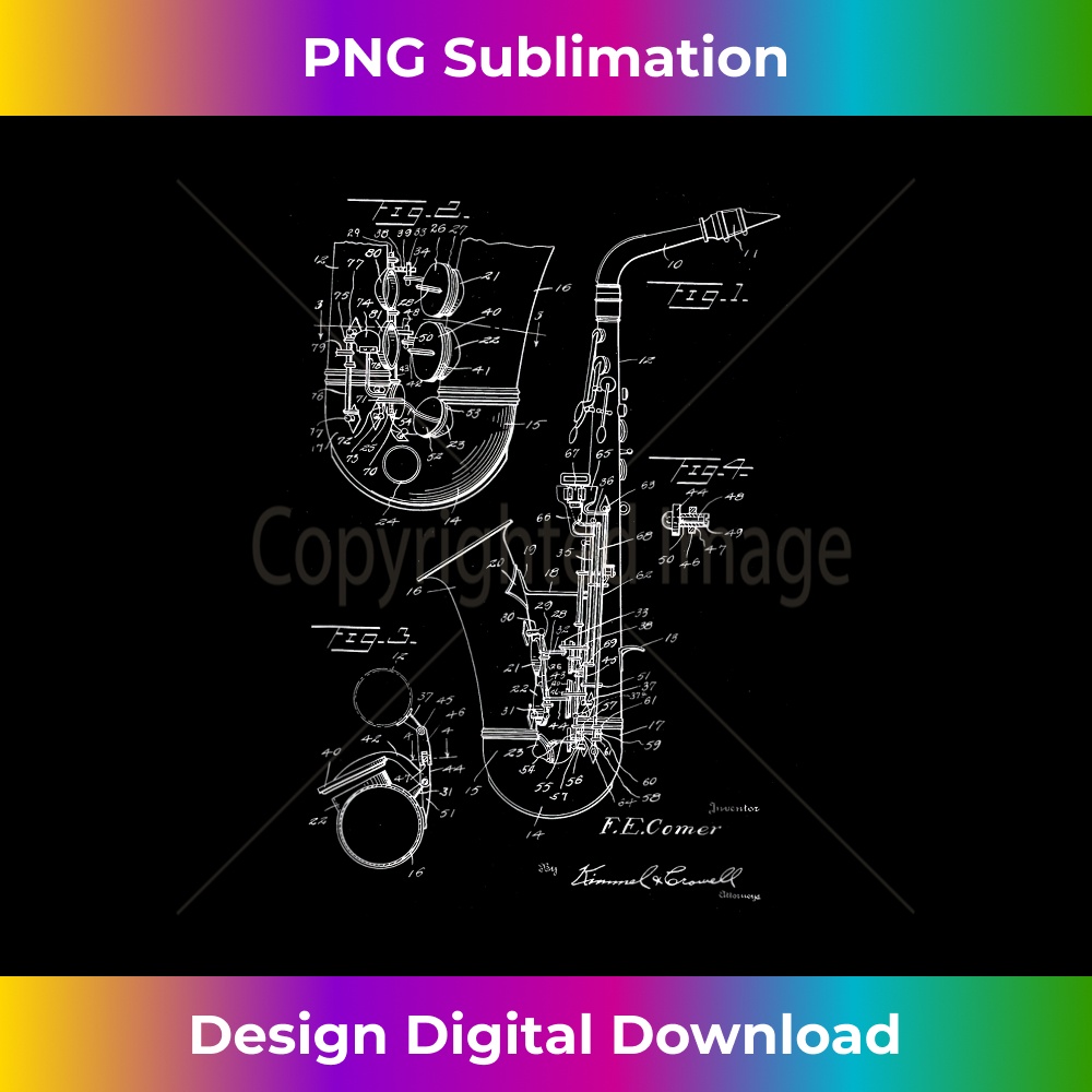 Saxophone Alto Sax Patent Style Cool Saxophonist - Sublimati - Inspire ...