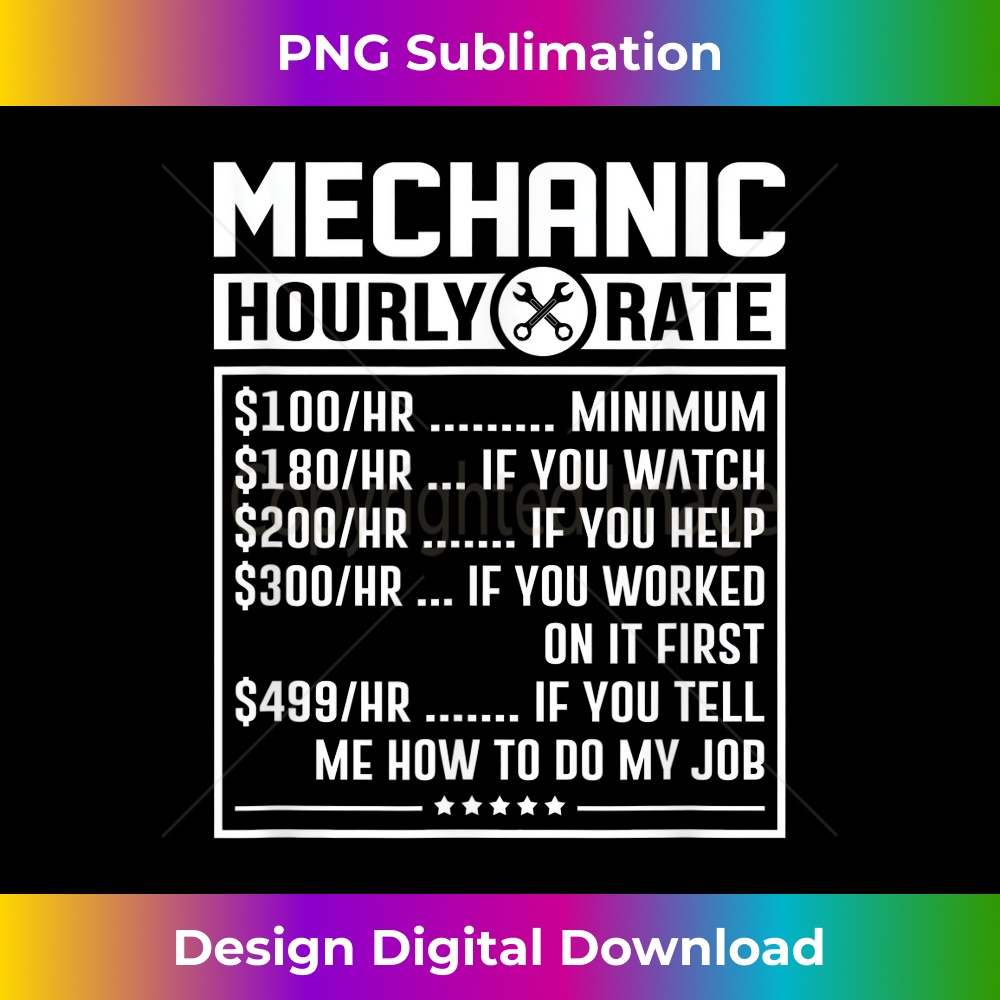 Funny Auto Mechanic Hourly Rate Labor Price Chart - Deluxe P | Inspire ...