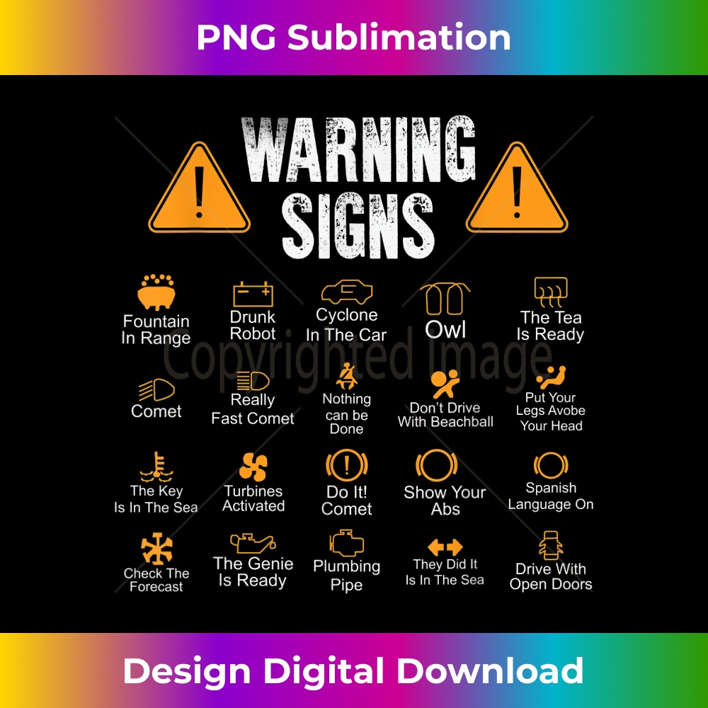 Funny Driving Warning Signs Auto Mechanic - Deluxe PNG Subli | Inspire ...