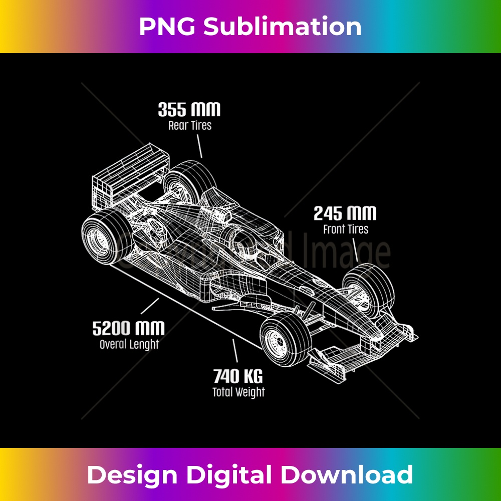 Formula Racing Car Blueprint Mechanical Engineer Racer Fan - | Inspire Uplift