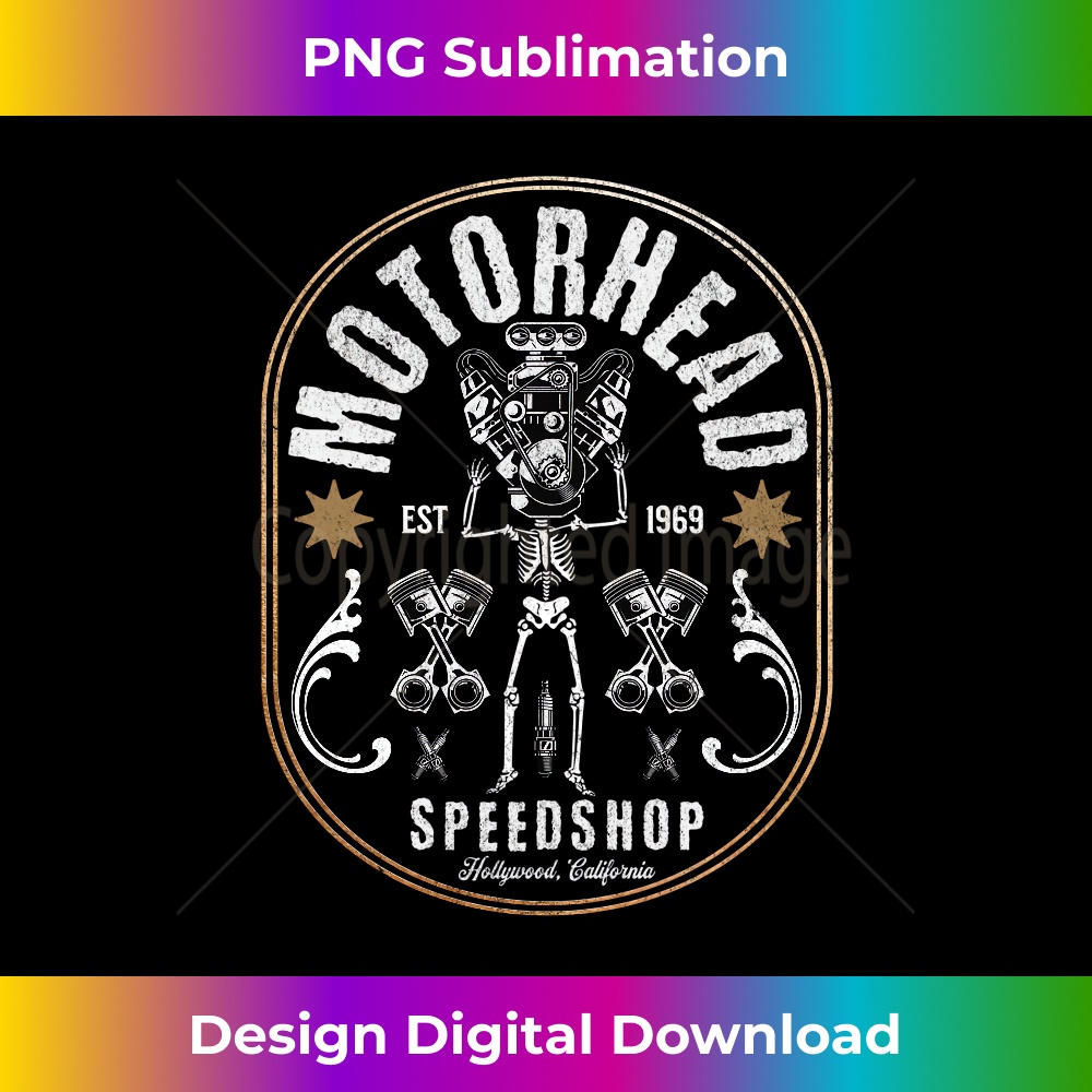 Skeleton Motor Head Speed Shop Hot Rod Mechanic Car Lover - | Inspire ...