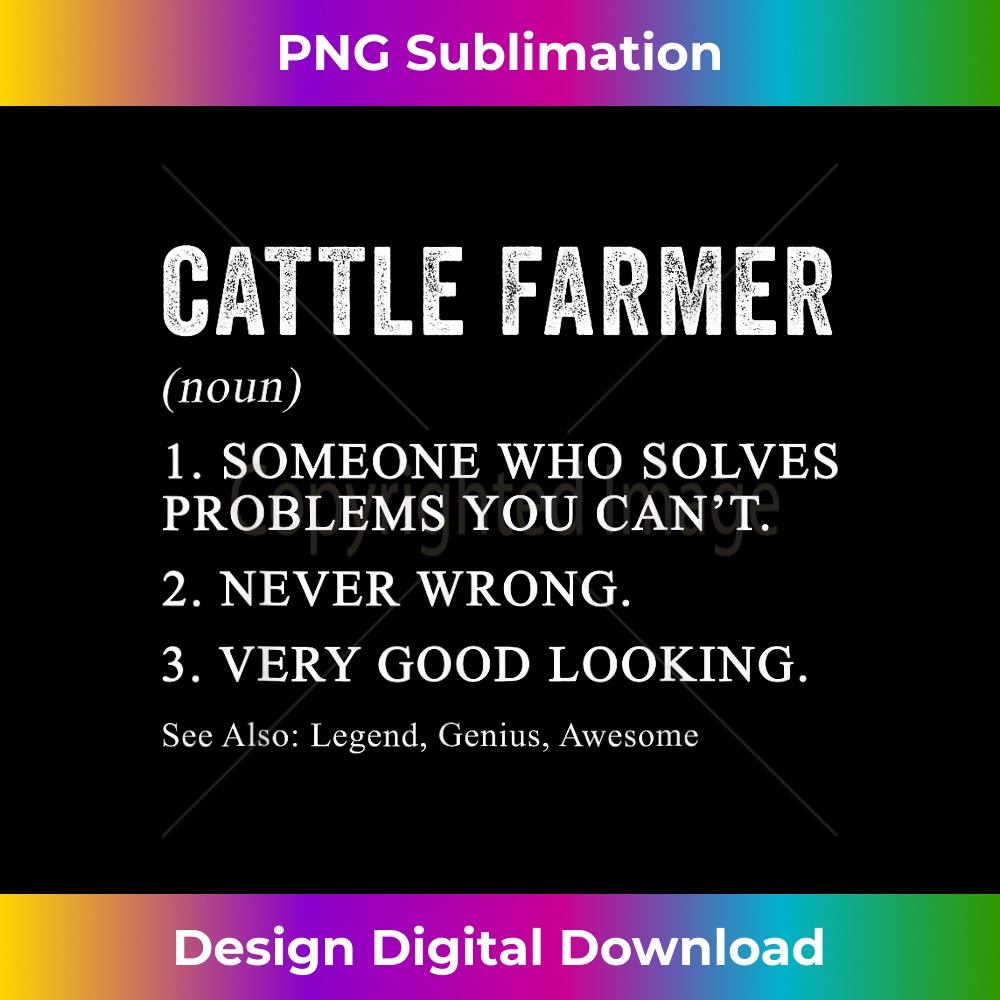 Funny Cattle Farmer Definition Cattle Rancher Farm Humor - S - Inspire ...