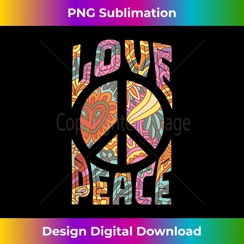 Love Peace Retro 60s & 70s Floral Hippie Peace Sign - Luxe S | Inspire ...