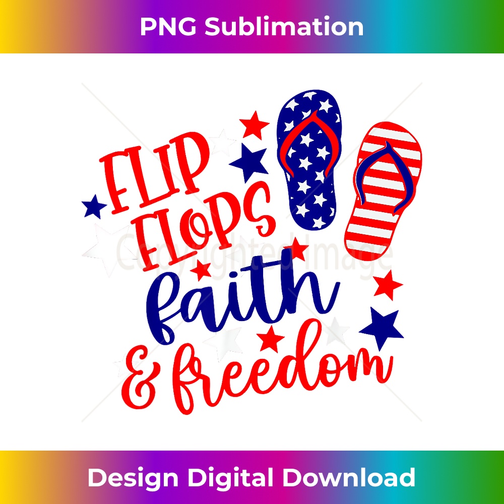 Flip Flops Faith And Freedom - Sleek Sublimation PNG Downloa | Inspire ...