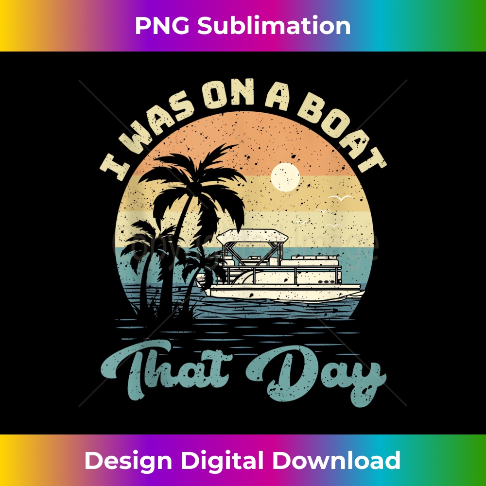 I Was On A Boat That Day Vintage Retro Pontoon Boat - Deluxe | Inspire ...
