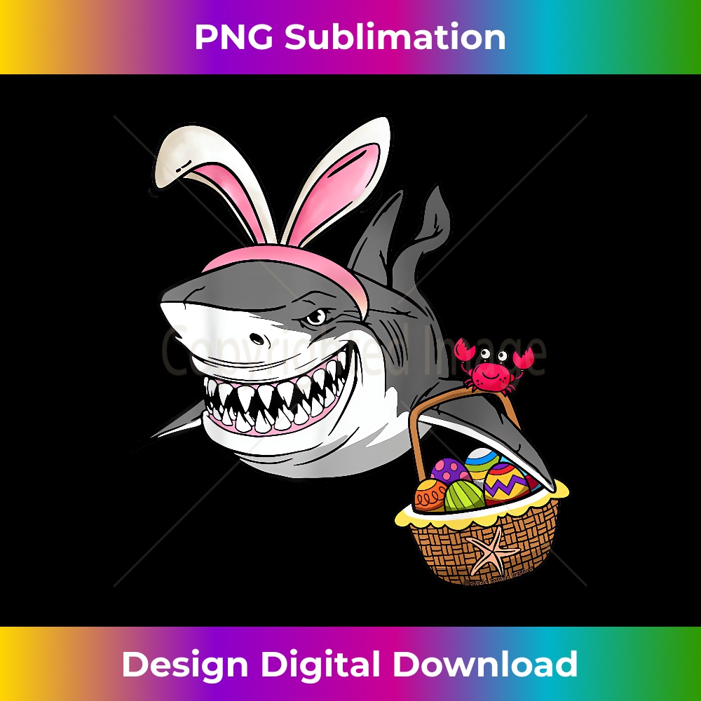 Cool Easter Shark Easter Basket Bunny Ears Happy Easter - So | Inspire ...