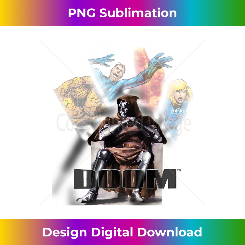 Marvel Fantastic Four Dr. Doom Epic Enemies Retro Logo - Del | Inspire ...