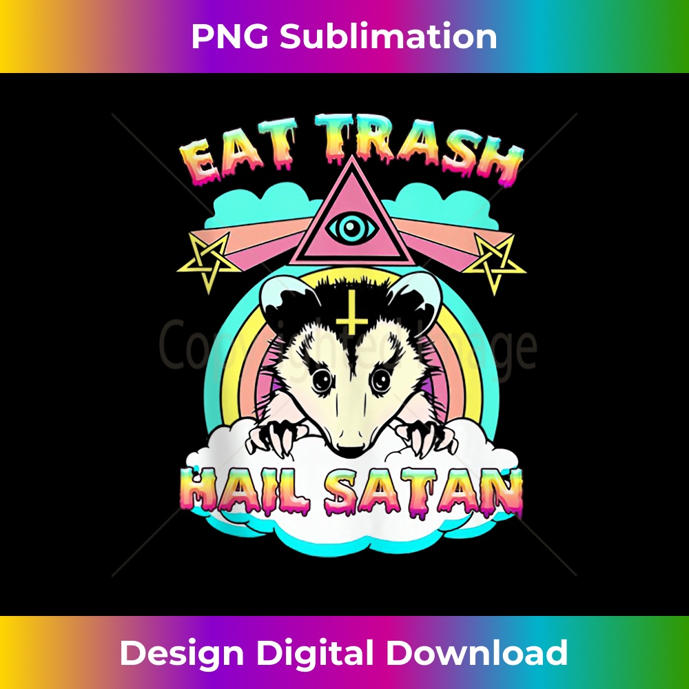 Eat Trash Hail Satan Raccoon Pentagram Satanic Garbage Gang - Inspire ...