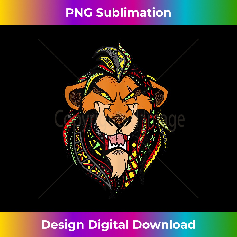 Disney Lion King Scar Pattern Fill Head Shot Portrait - Delu | Inspire ...