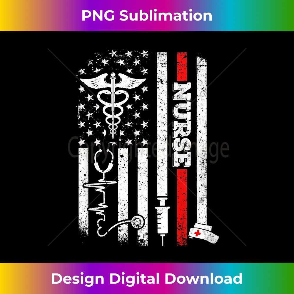 Patriotic Nurse US Flag Graduating School Bday RN Nursing - | Inspire ...