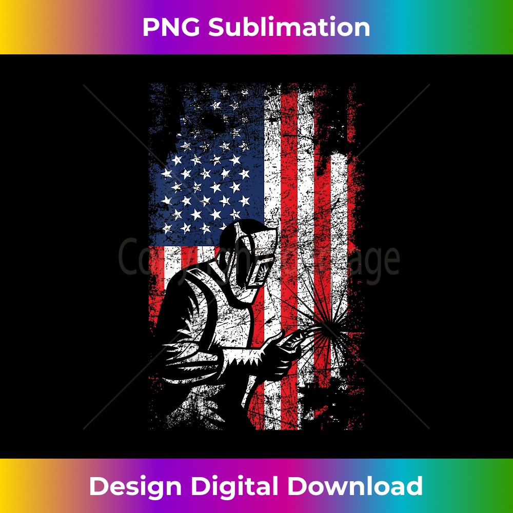 Welding American Flag Welder Fathers Day Design On Back - So | Inspire ...