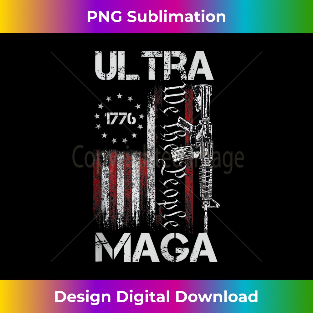 Vintage Ultra Maga Gun USA Flag Trump Maga Patriot - Minimal | Inspire ...