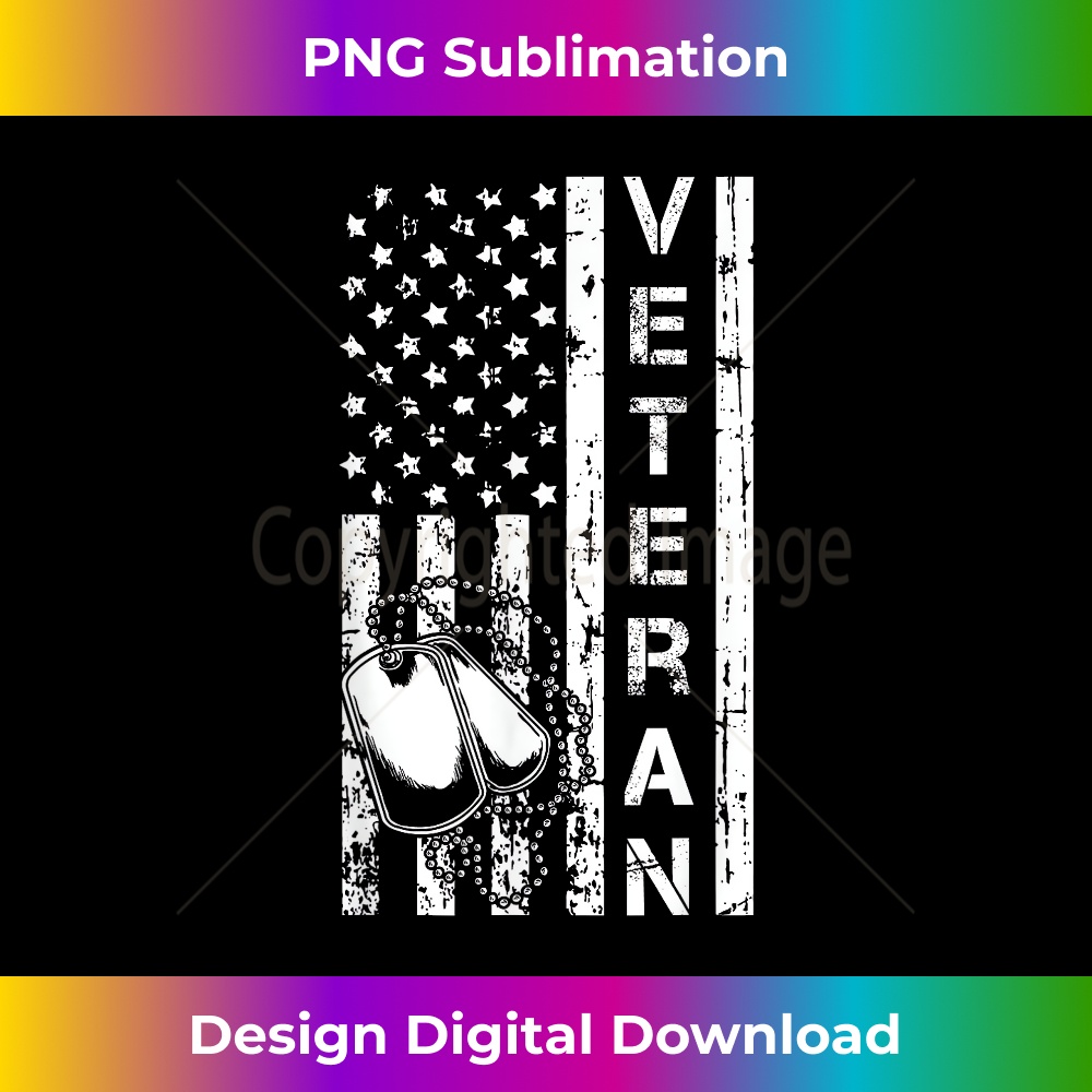 Veteran American Flag Dog Tag Father's Day Military s - Mini | Inspire ...