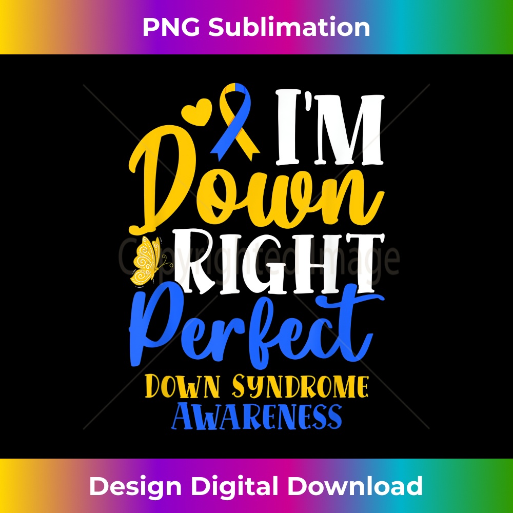 Down Right Perfect World Down Syndrome Awareness Day Ribbon | Inspire ...