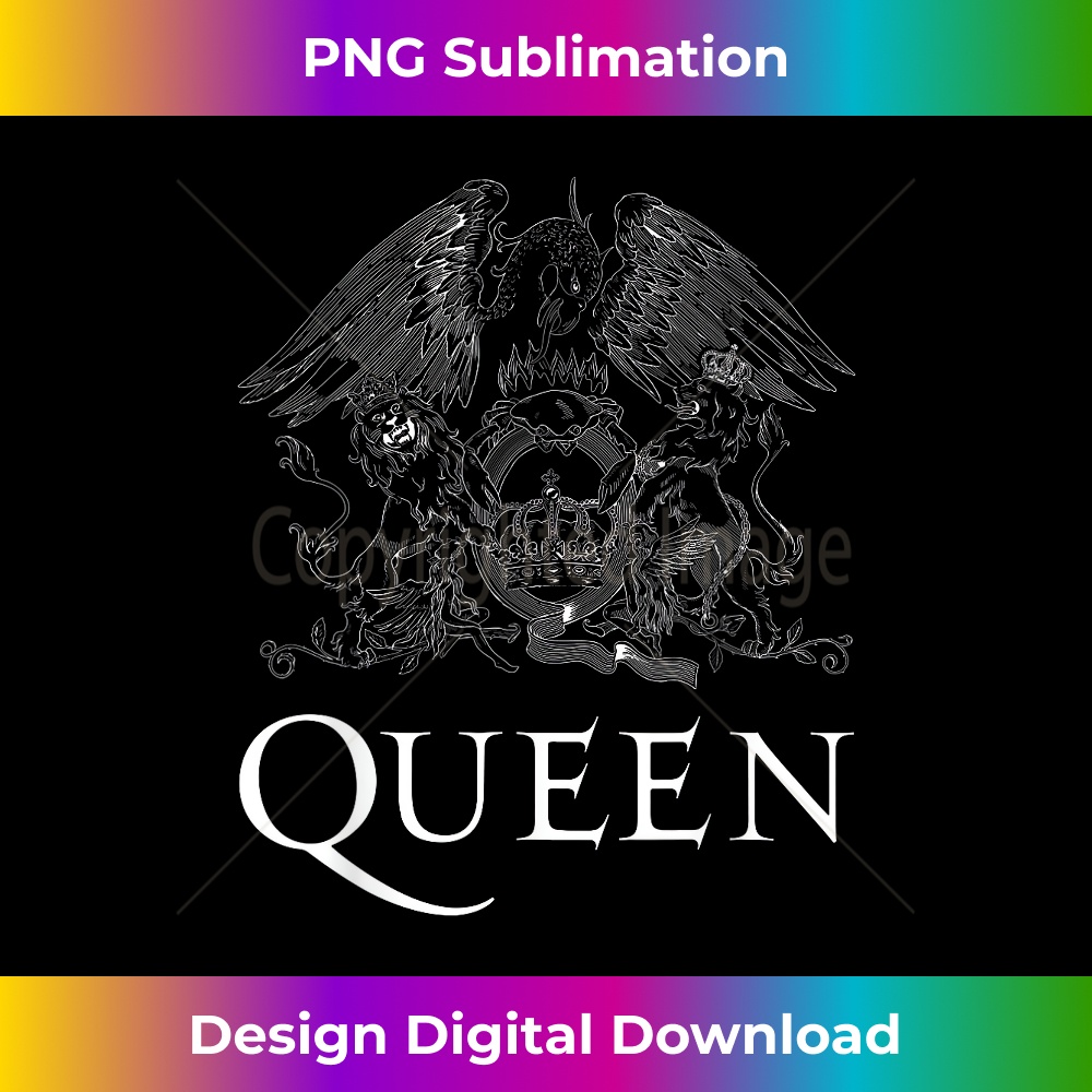 Queen Official Classic Crest Logo White - Deluxe PNG Sublima - Inspire ...