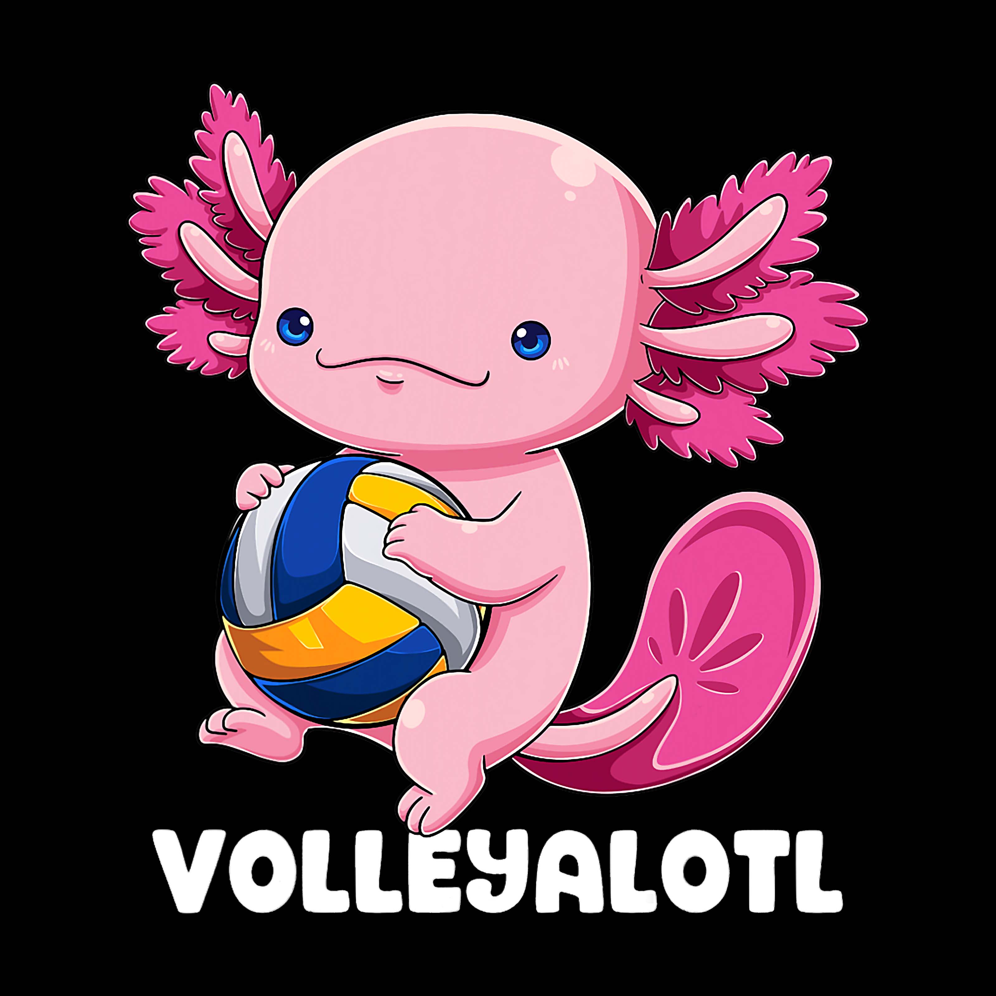 Axolotl Volleyball Player Mexican Salamander Fish 386 | Inspire Uplift